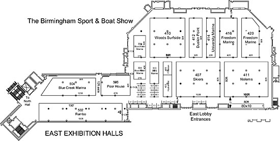 Birmingham Boat Show at Birmingham Jefferson Convention Complex Layout ...