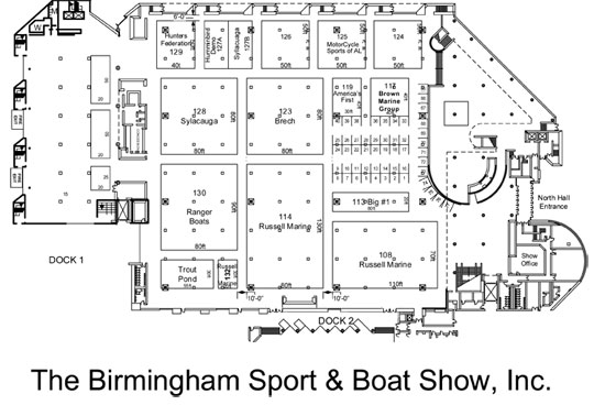 Birmingham Boat Show at Birmingham Jefferson Convention Complex Layout ...
